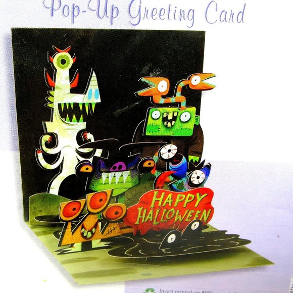 Holiday | Halloween Monsters Popup Greeting Card By Up With Paper ...